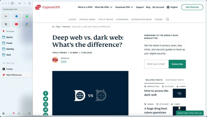 Arc Browser Review: Better Than Chrome? | ExpressVPN Blog